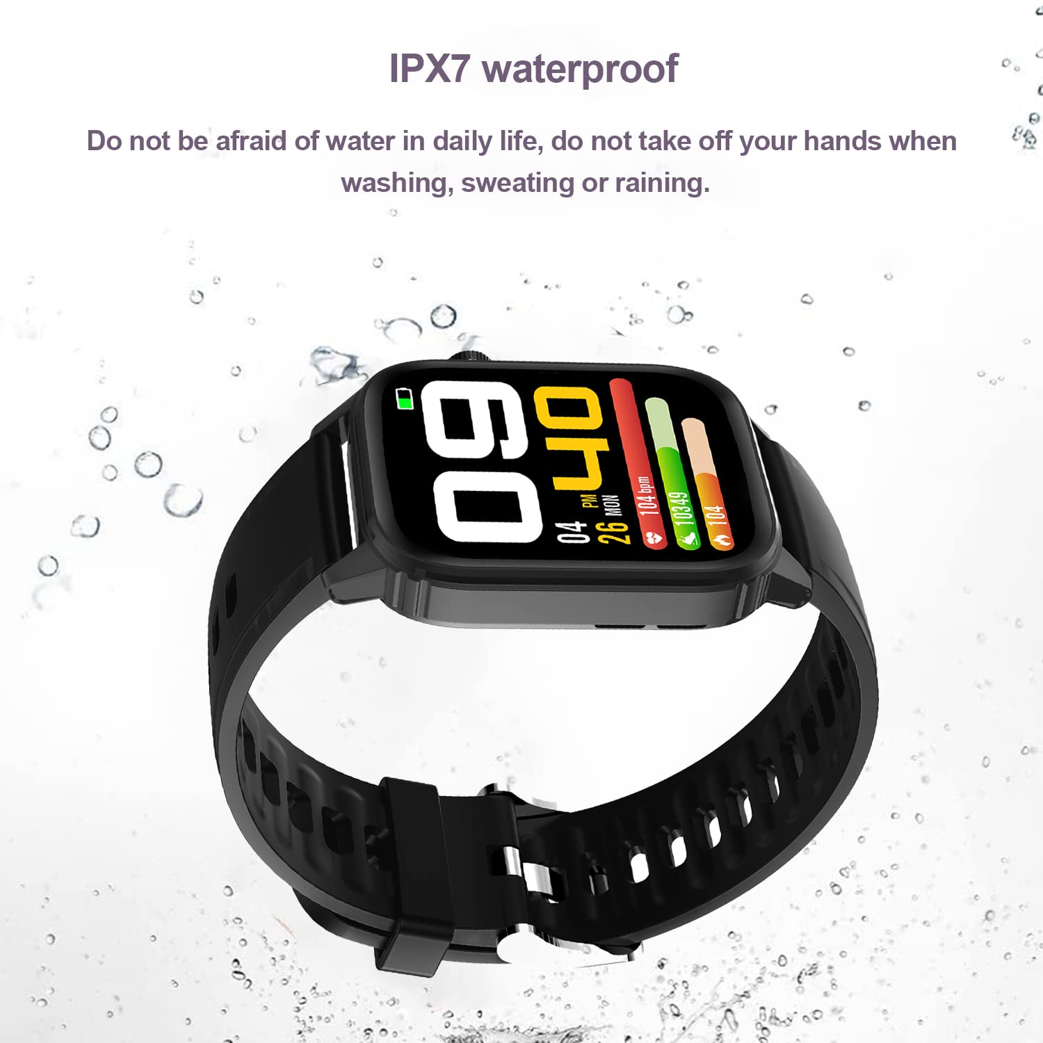 JOSTART 1.85" Smart Watch for Men with Bluetooth Call, Fitness Tracker with 24/7 Heart Rate Monitor, 19 Sport Modes Sleep Tracker Step Counter Walking Activity Tracker for Android iPhone iOS