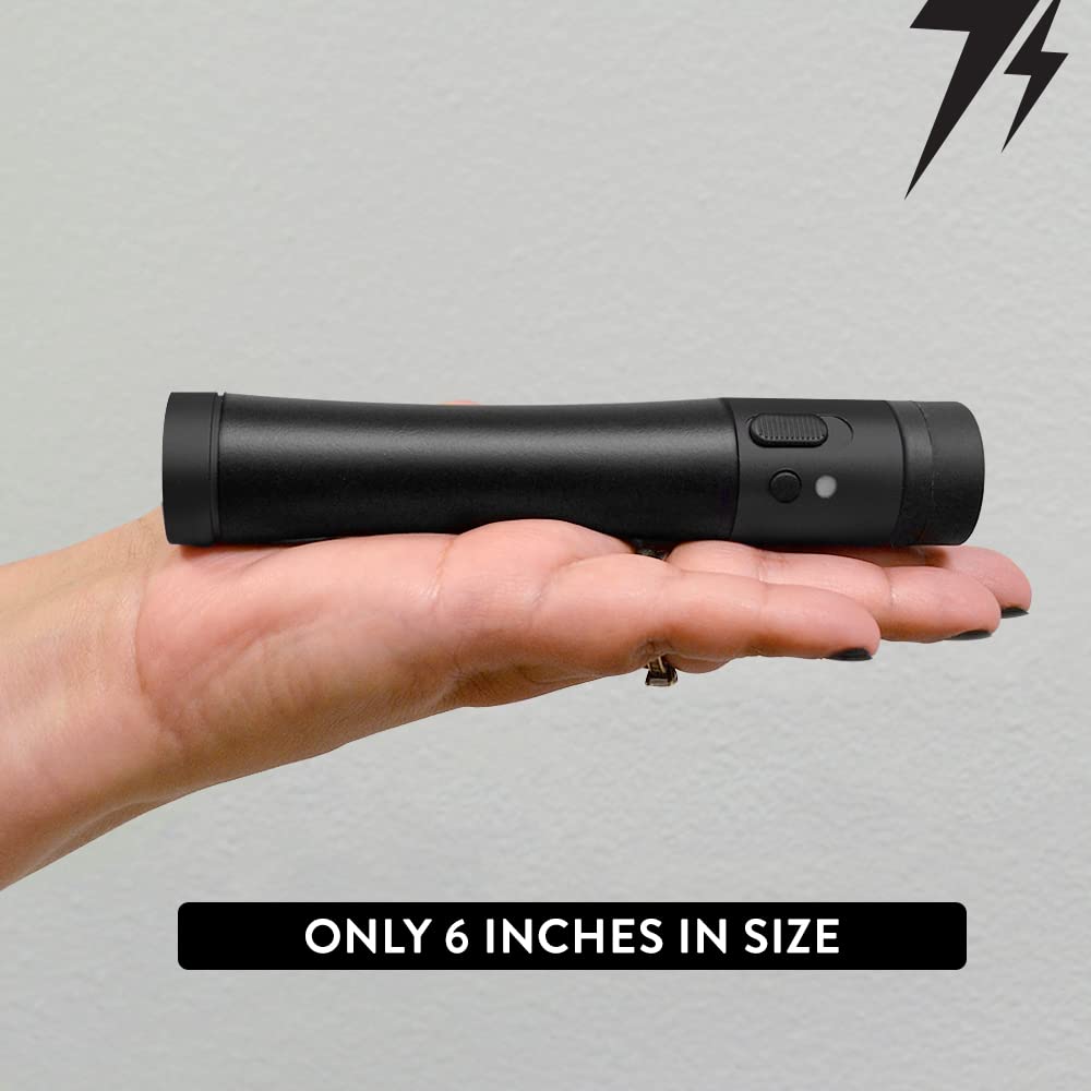 Guard Dog T-10000 Stun Gun Flashlight, Rechargeable with Safety Pin, Car Charger Included, Wrist Strap