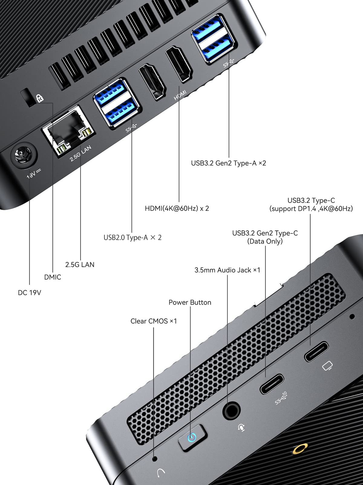 MINISFORUM UM590 Mini PC AMD Ryzen 9 5900HX(8C/16T) Windows 11 Pro Mini Computer, 32GB RAM + 512GB SSD, 2x HDMI 1x USB-C 4K@60Hz Triple Outputs, 2.5Gbps Lan, AMD Radeon Graphics Micro Desktop Computer