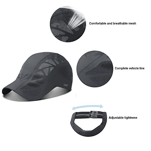 HCSTYOP Men Mesh Cap Baseball Cap Running Hat Quick Drying Hats Unisex Breathable Sport Solid Color Snapback Hat for Unisex