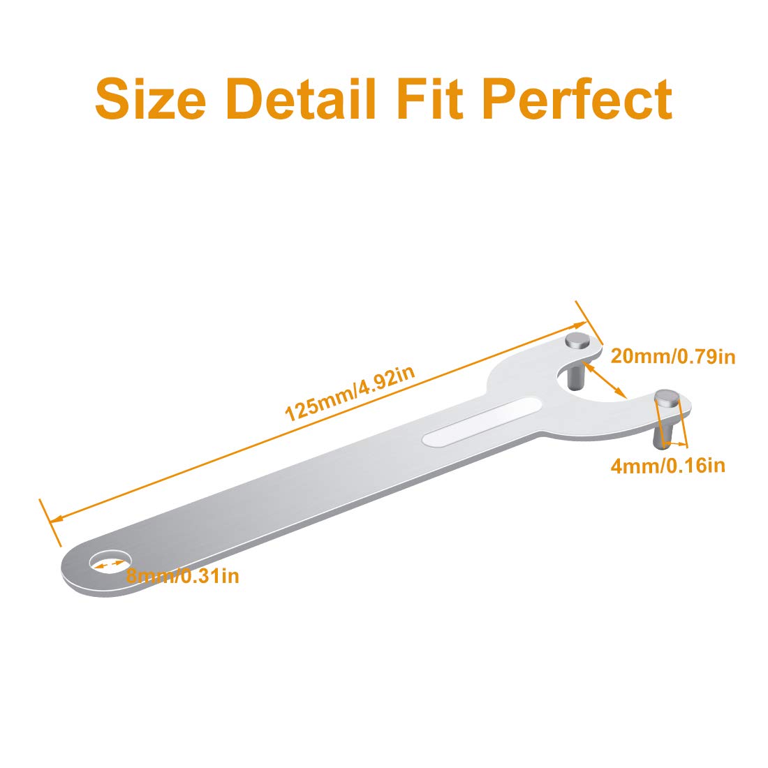Grinder 5/8-11 Flange Angle Wrench Spanner Metal Outer Inner Lock Nut kit for Dewalt Milwaukee Makita Bosch BLack & Decker Ryobi 193465-4