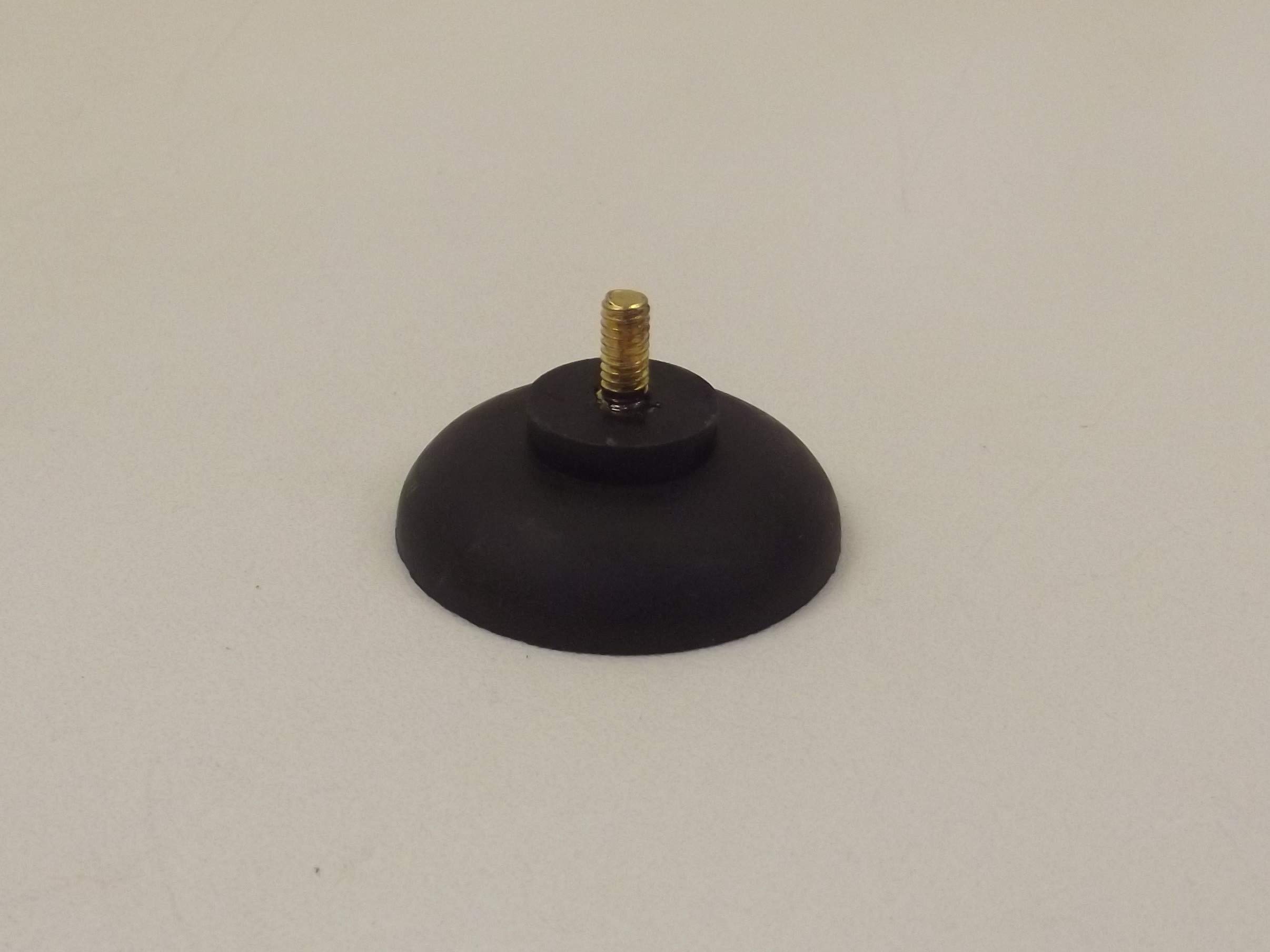 JL Missouri Parts 4X 3/8" #8-32 Screw in 1 1/2" Rubber Suction Cup, 1/2" Tall, Made in USA