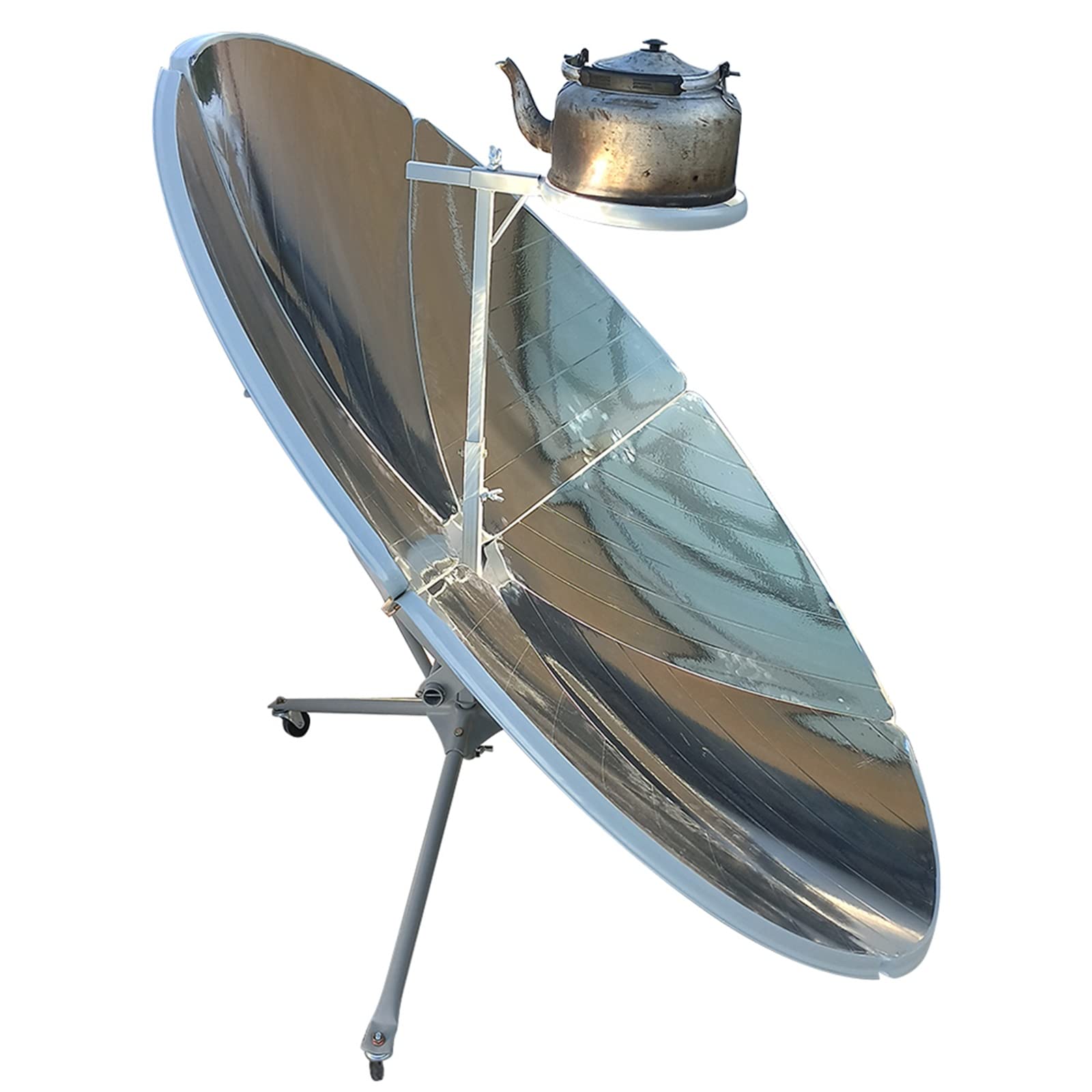 HinLIaDa Portable Solar Cooker, 1500W 1.5M Diameter Camping Outdoor Solar Cooker Concentrating Solar Cooker Solar Parabolic Foldable Solar Cooker for Solar Heating, Visual Education