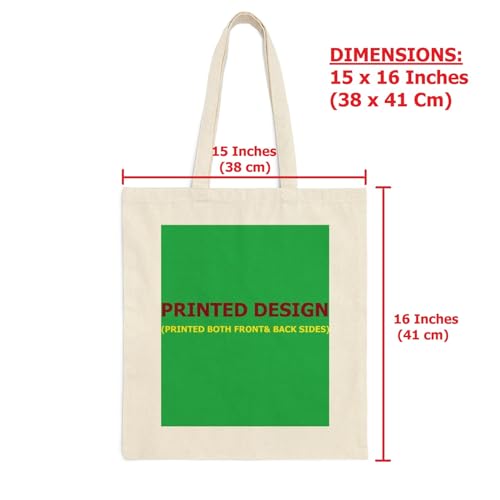 Gone Coastal Reusable Canvas Bag Natural Cotton Canvas Bag 15x16 Inches