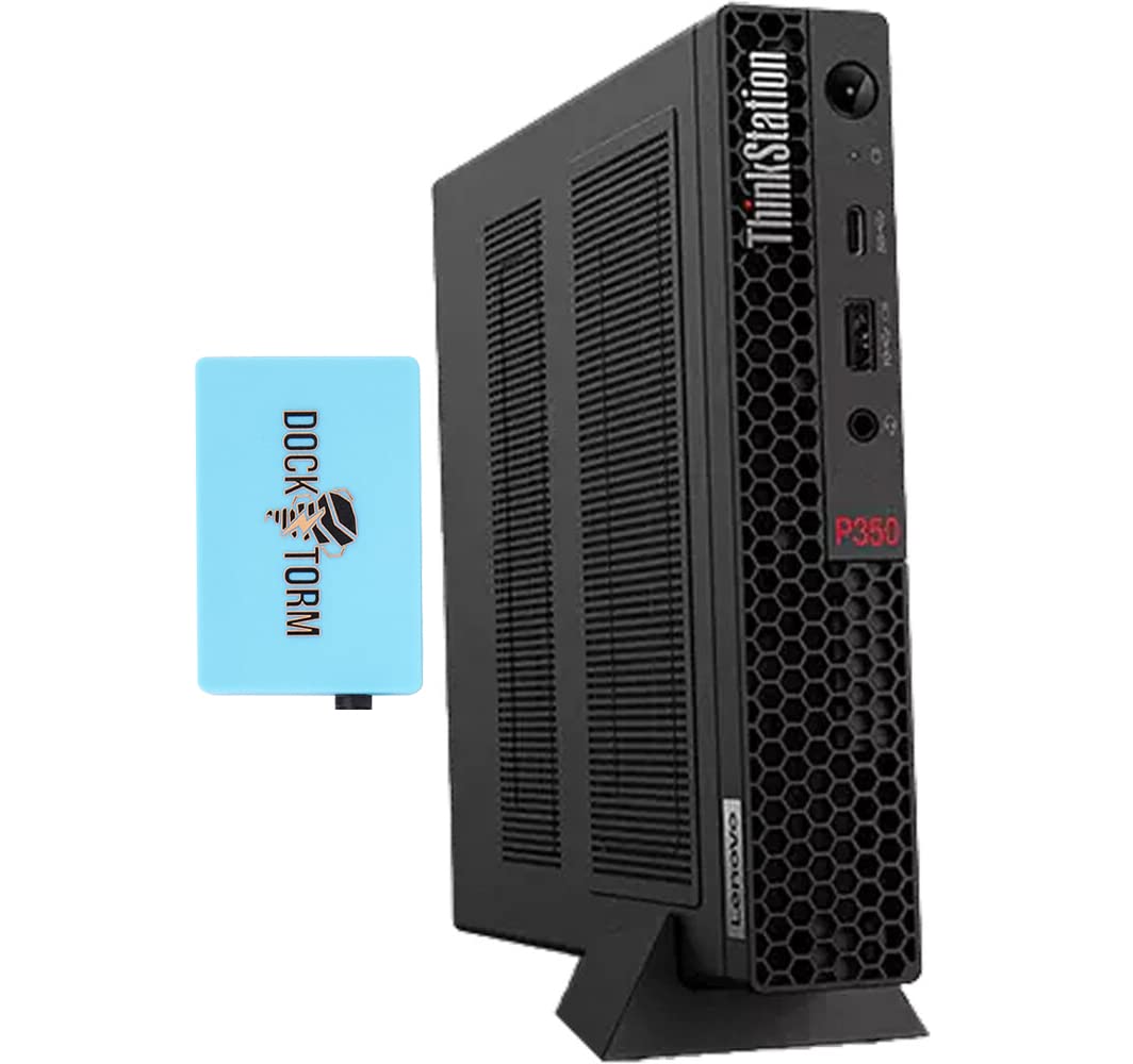 Lenovo ThinkStation P350 Tiny Home & Business Mini Desktop (Intel i7-11700 8-Core, 16GB RAM, 512GB PCIe SSD, Intel UHD 750, WiFi, Bluetooth, HDMI, USB 3.2, Display Port, Win 11 Pro) with Hub