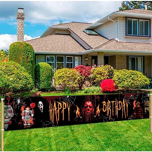 Horror Movie Character Banner Party Decorations - Have A Killer Party Decoration Banner Thriller Killer Role Halloween Decorations
