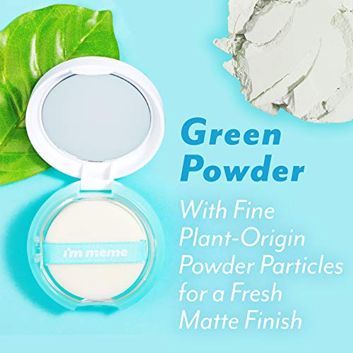 I'm Meme Compact - Tone-up Pact | Pink Blur Effect, Mattify Skin, Pressed Powder, 0.35 Oz + Compact - Oil Cut Pact Bundle