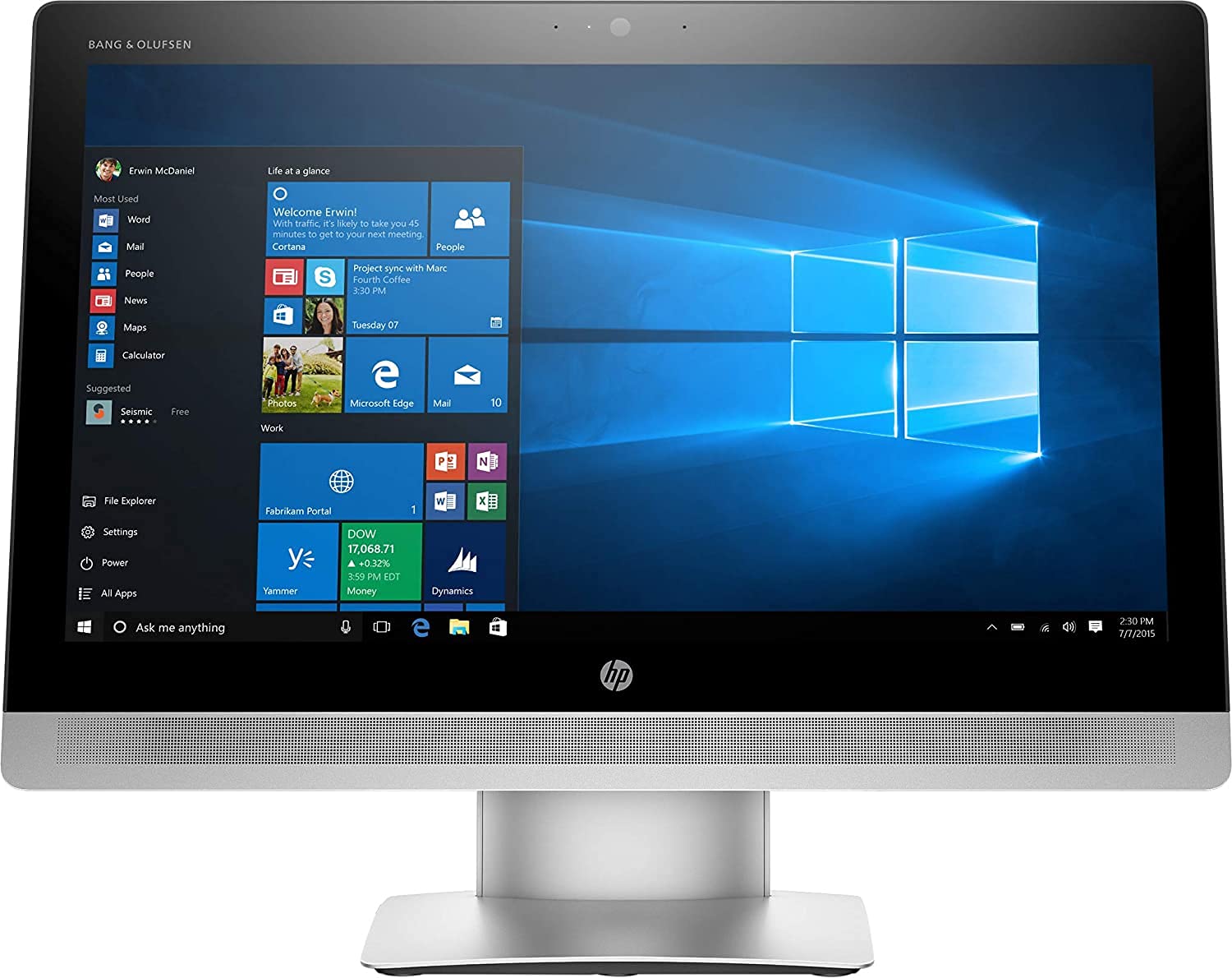 HP EliteOne 800 G2 23" FHD All in One PC - Intel Core i5-6500 3.2GHz 16GB 512GB SSD Webcam WiFi Windows 10 Pro (Renewed)