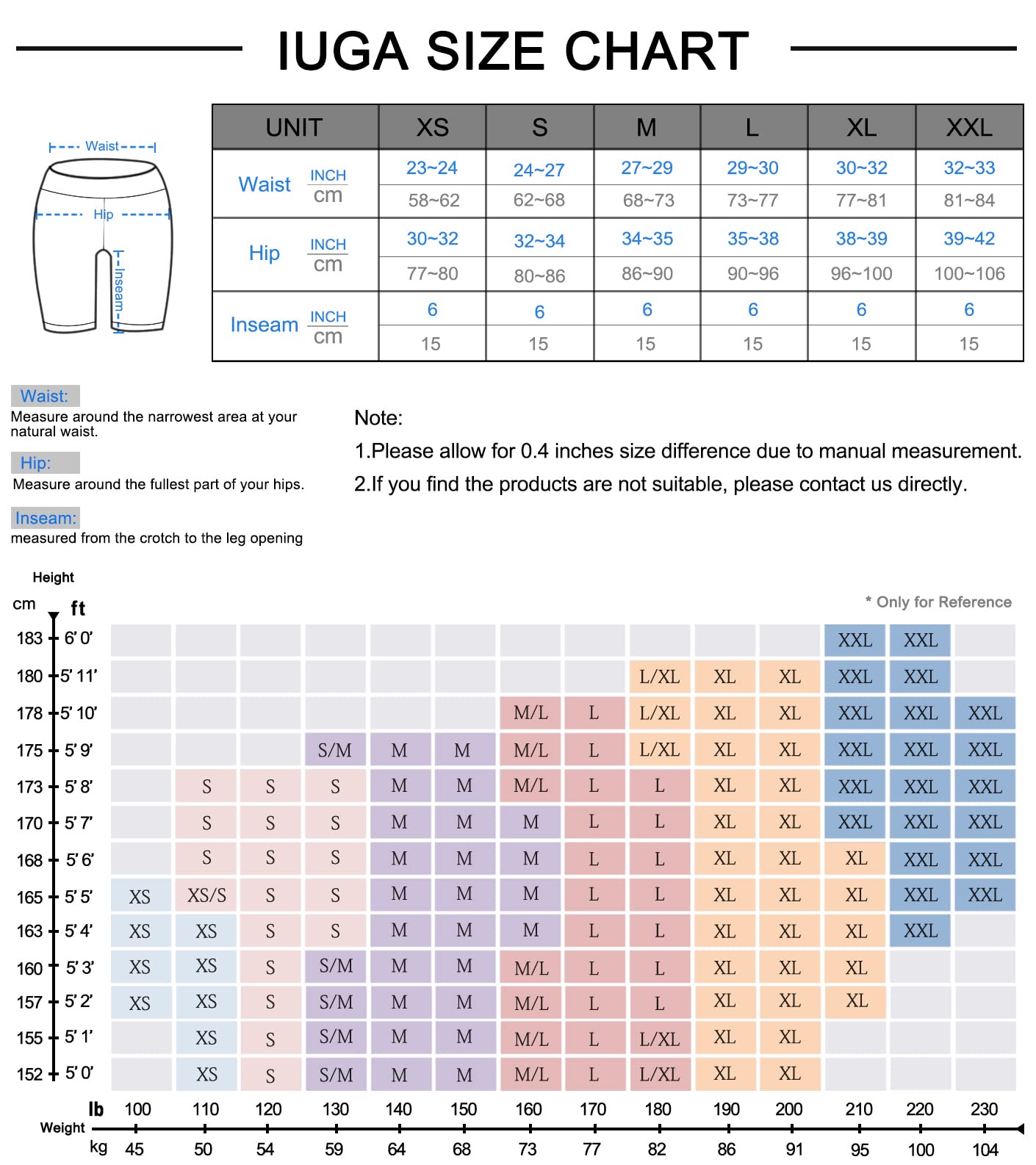 IUGA Premium Pants Set (Size Medium)- includes 1 Capri Leggings for Women with Pockets,1 Biker Shorts Women with Pockets Workout Yoga Shorts