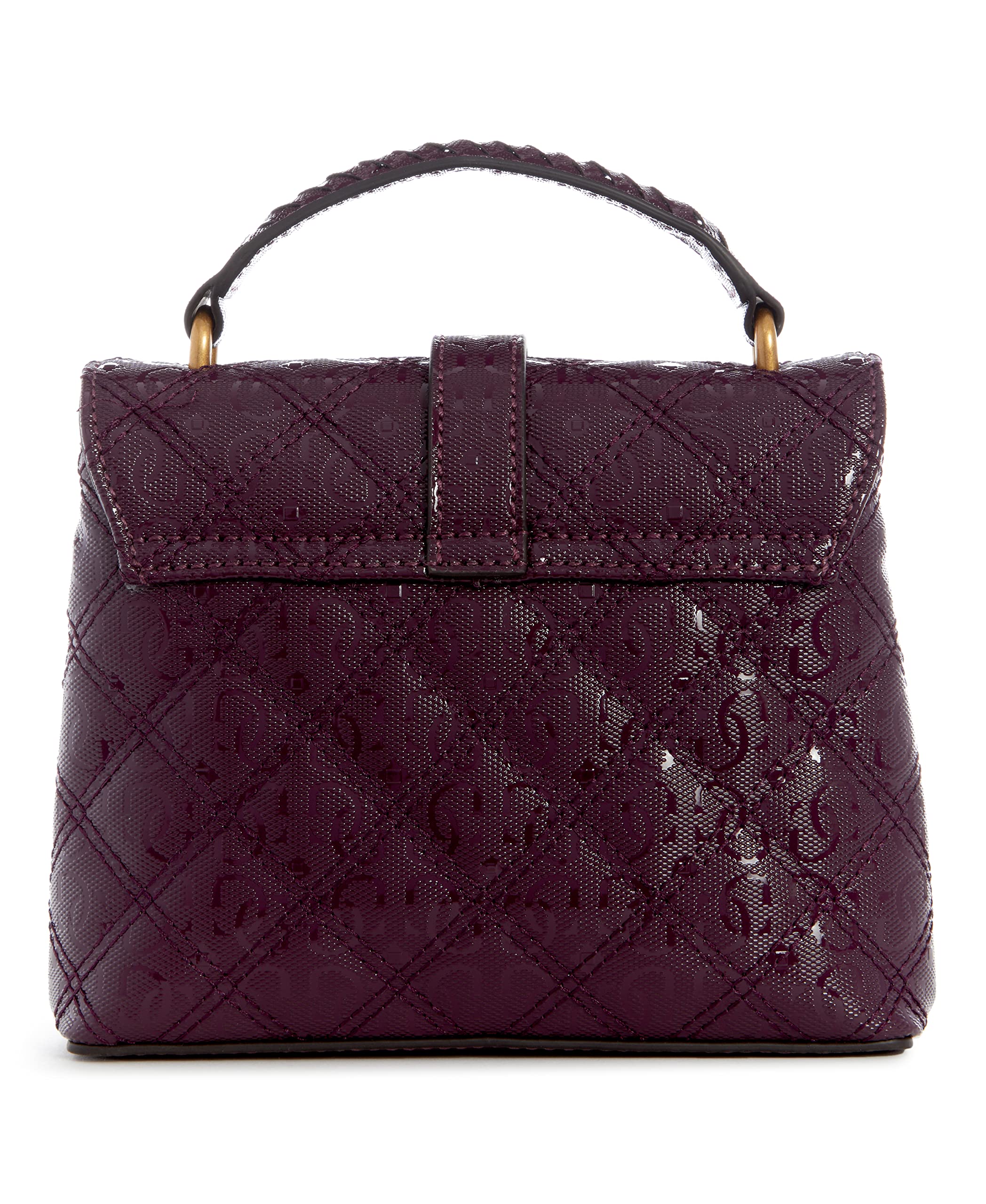 GUESS Gaia Mini Top Handle Flap, Plum