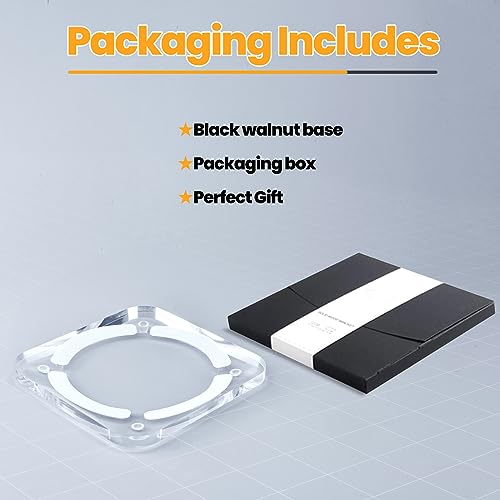 Hazevaiy Acrylic Desktop Stand for Mac Mini and Mac Studio Two-Sided PMMA Transparent Dustproof Laptop Holder Cooling Heat Disspation Mount for Mac Mini Accessories Display (Transparent)