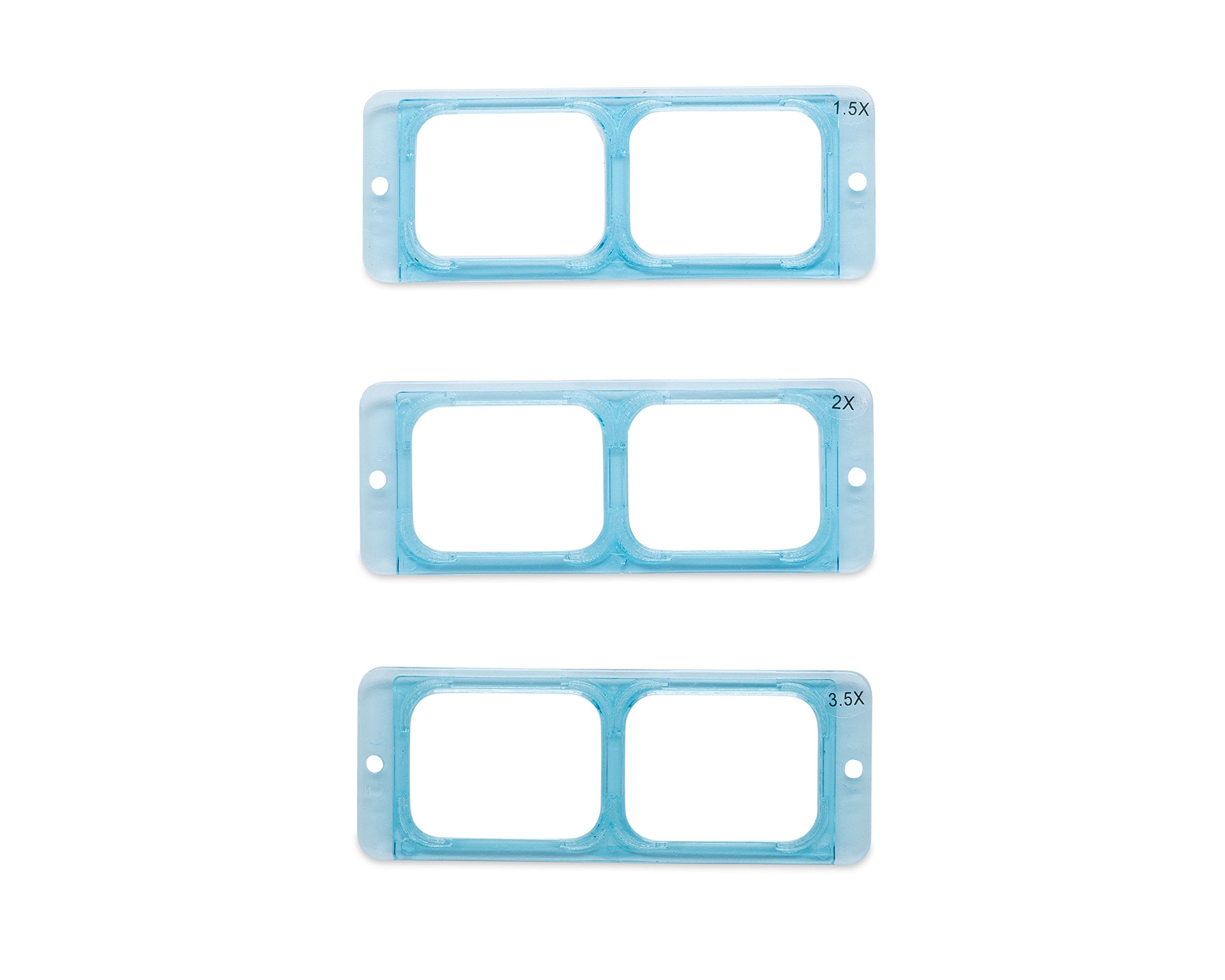 Headband Magnifier Headset - Magnifying Visor with 4 Real Glass Optical Lens Plates (1.5X, 2X, 2.5X, 3.5X)