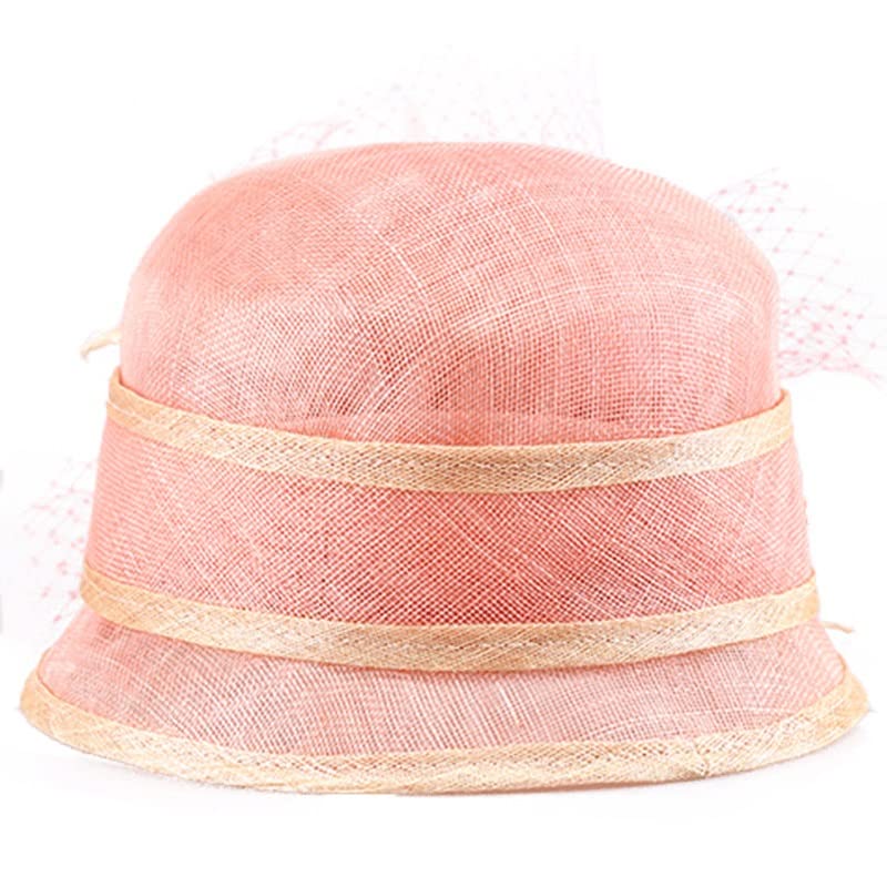 Hats Women Pink Fedoras Wide Brim Derby Hat Fascinator for Wedding Summer Church Party