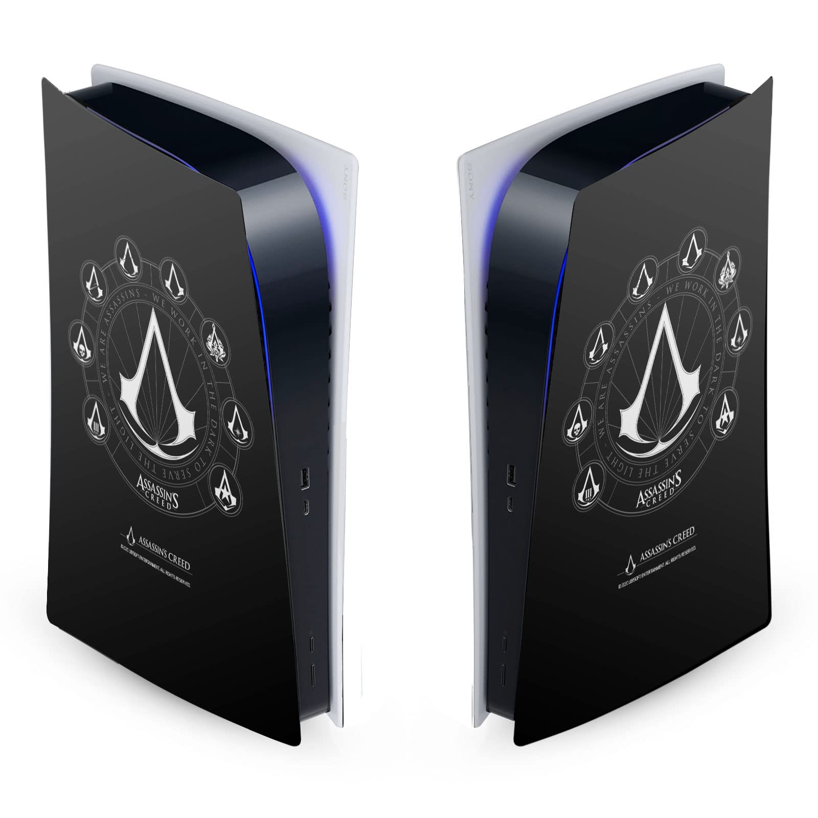 Head Case Designs Officially Licensed Assassin's Creed Crests Legacy Logo Vinyl Faceplate Sticker Gaming Skin Case Cover Compatible with Sony Playstation 5 PS5 Digital Edition Console