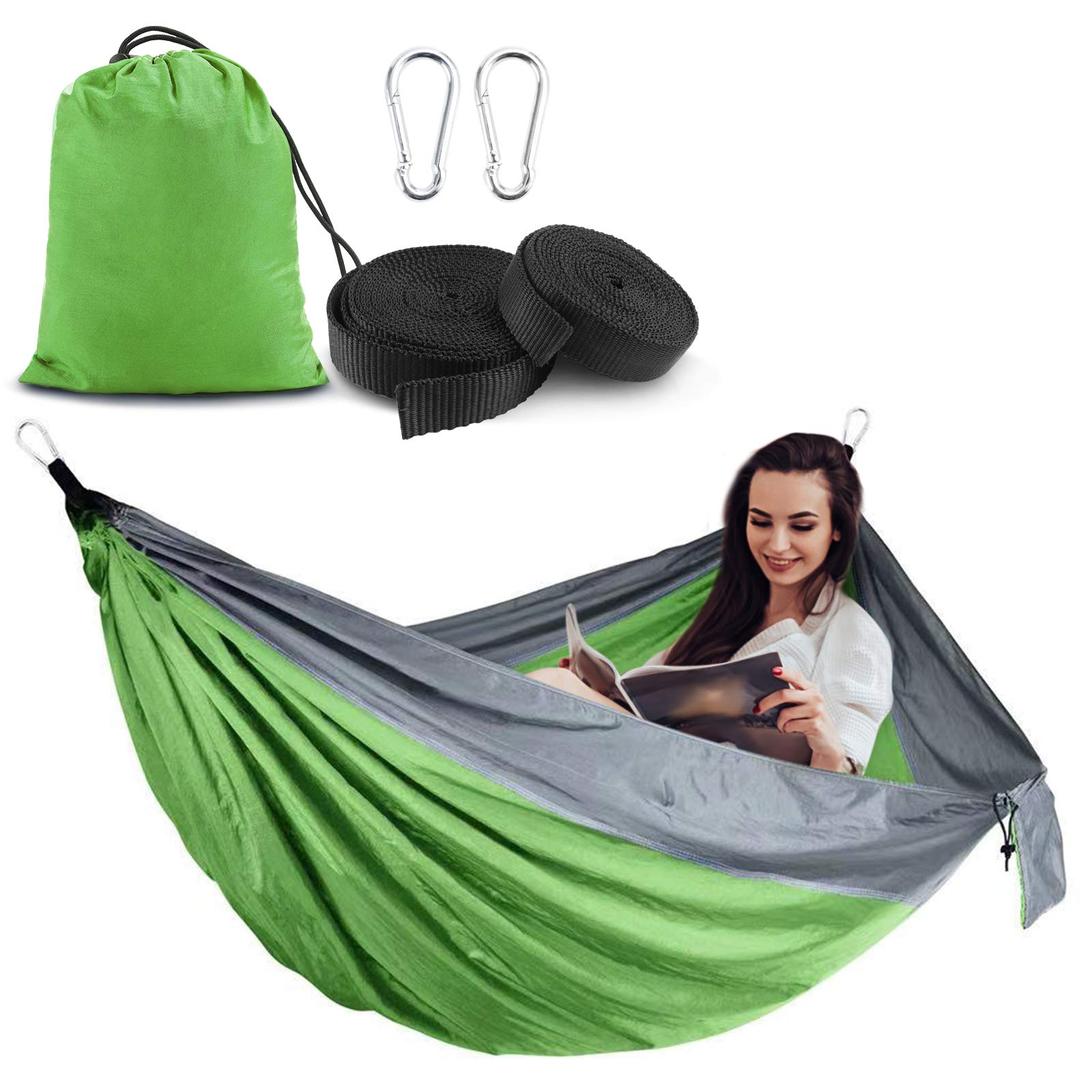 Goldream Camping Hammock, Camping Gear, Professional Portable Hammock with Two Hammock Straps, Single Nylon Hammock for Outdoor Hammock,Travel Hammock,Great Gift for Camper