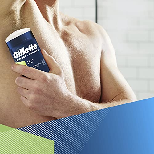 Gillette Antiperspirant Deodorant for Men, Invisible Solid, Clean Rush, 72 Hr. Sweat Protection, 3.4 oz