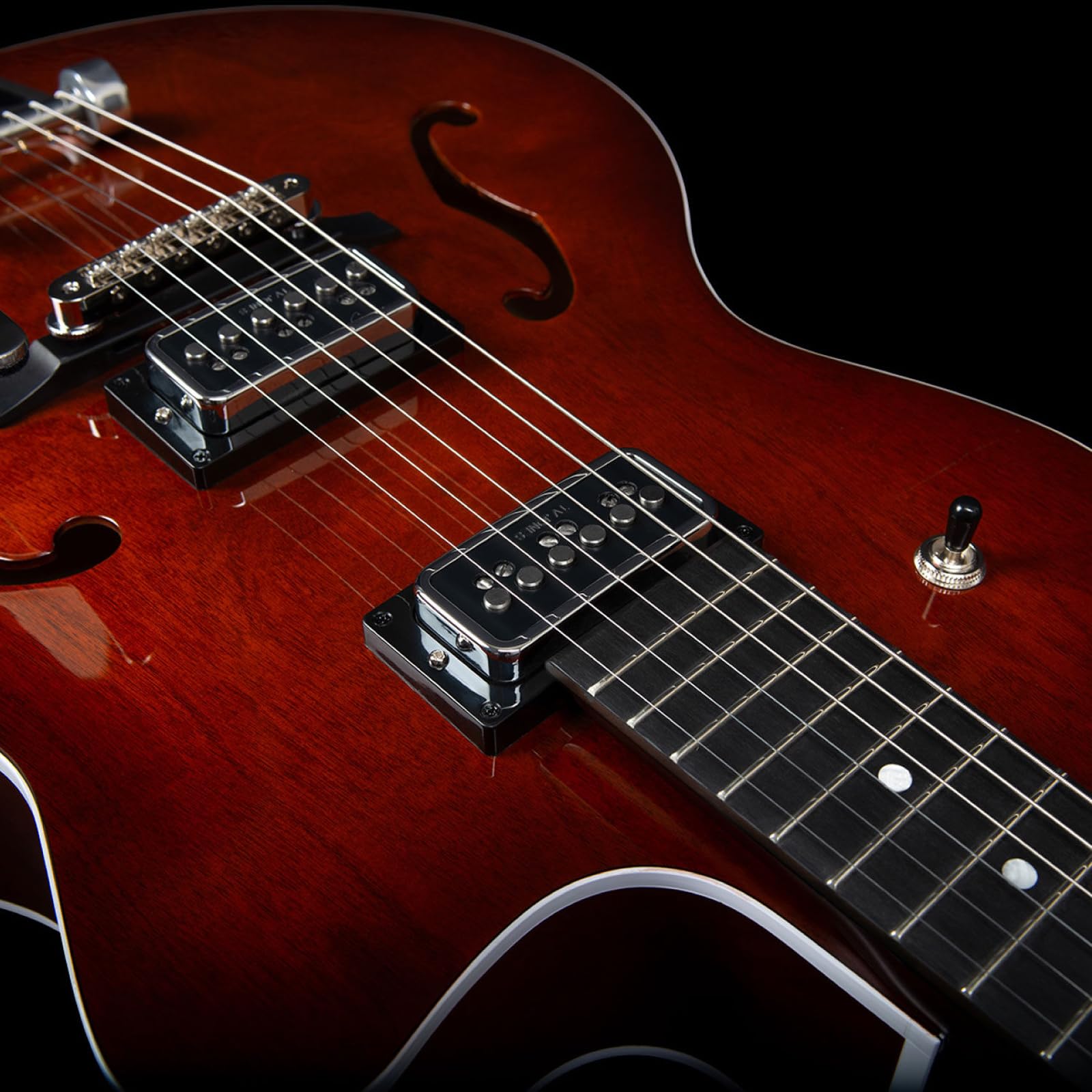 Godin 6 String Electric Guitars, Right Hand, Havana Burst, Hollow-Body (050970)