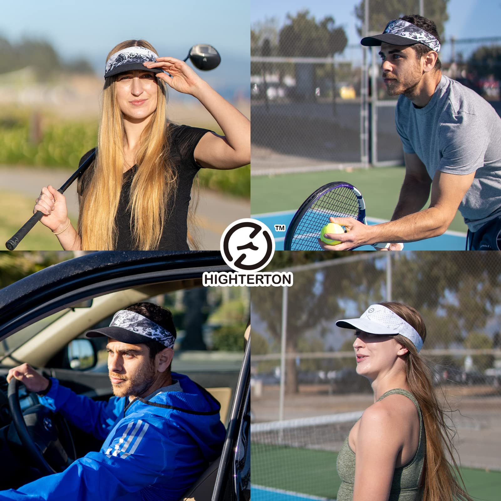 HIGHTERTON Visors for Women - Wind Tunnel Designed Sun Visor, Ultra-Lightweight Visor for Men - Ideal for Golf, Tennis, and Running - Unisex Design Mint Green
