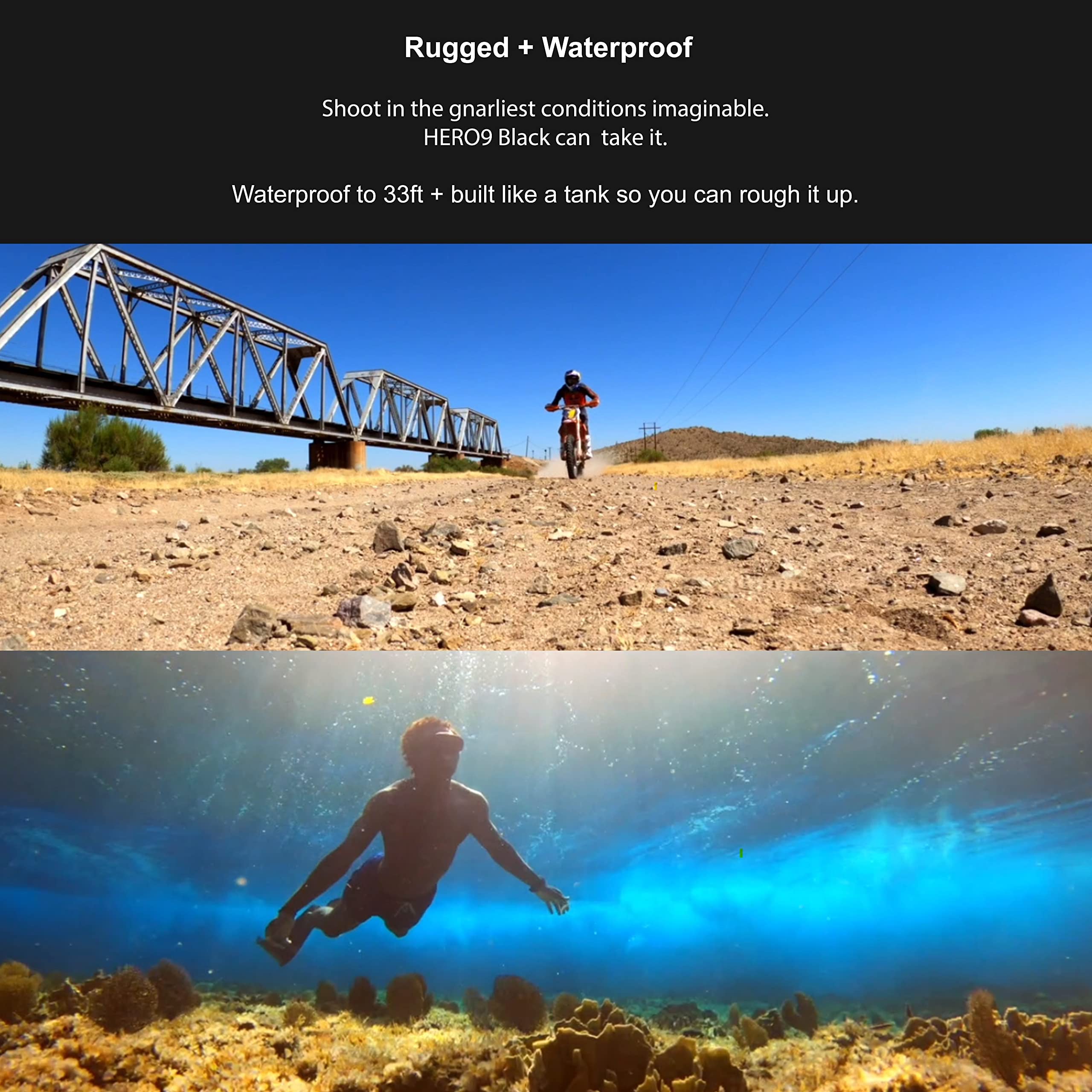 GoPro HERO9 Black - E-Commerce Packaging - Waterproof Action Camera with Front LCD and Touch Rear Screens, 5K Ultra HD Video, 20MP Photos, 1080p Live Streaming, Webcam, Stabilization (Renewed)