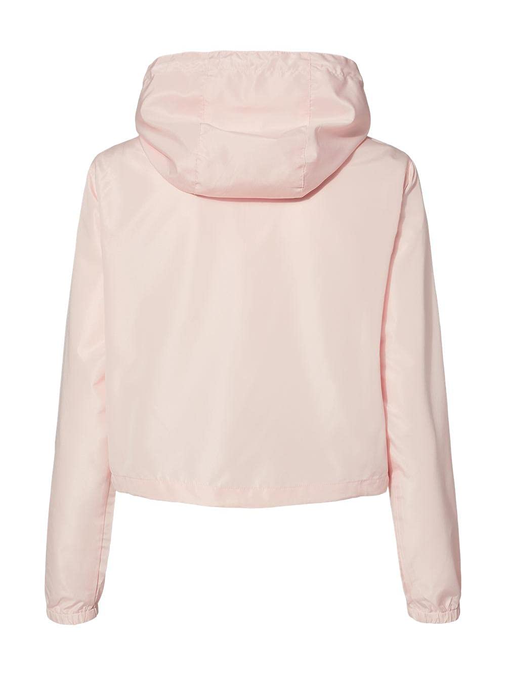 Independent Trading Co. - Women's Lightweight Quarter-Zip Pullover Crop Windbreaker - EXP64CRP - S - Blush/White Zipper