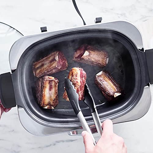 GreenPan Elite 8 - in -1 Programmable 6QT Electric Slow Cooker, Dishwasher Safe Lid & Removable Crock, PFAS-Free Healthy Ceramic Nonstick Multi-Cooker, Sear, Sauté/Brown, Steam Basket, Roast, Black