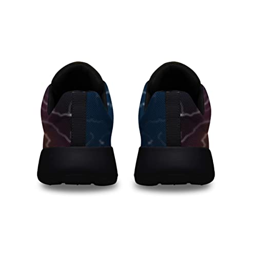 Ice Fire Basketball Shoes for Men Women Running Sneakers Comfort Lightweight Walking Jogging Shoes Black Size 7.5