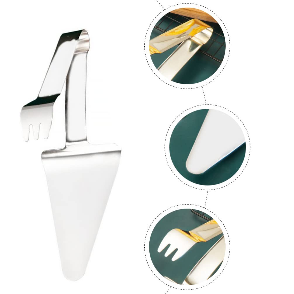 Hemoton 2pcs Stainless Steel Pizza Shovels Cheese Shovels Cake Spatulas Pizza Pie Server Cake Holder Transfer Triangular Spade Spatula for Cake Baking (Silver)