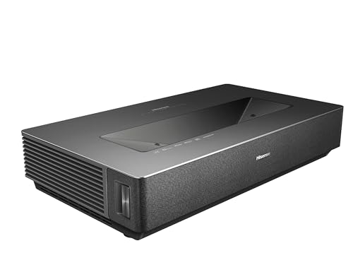 Hisense 100L5H Laser TV Ultra Short Throw Projector with 100" ALR High Gain Screen, 4K UHD, 2700 ANSI Lumens, Dolby Vision & Atmos, HDR10, Google TV, Netflix