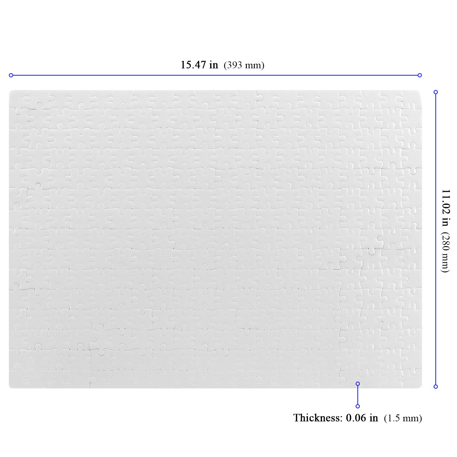 KEILEOHO 14 Pack Blank Jigsaw Puzzles, 15.5 x 11 Inches Sublimation Blank Puzzles, DIY Custom Puzzle for Heat Press Printing, Art and Craft, Each Puzzle 300 Pieces