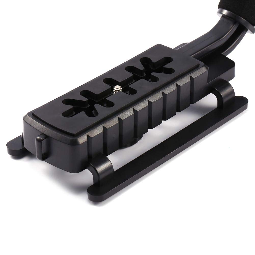 GOTOTOP Handheld Camera Stabilizer, Shoe Mounts U/C Shaped Bracket Holder Handle Handheld Video Action Stabilizer Grip for Canon Nikon Sony DSLR Camera Camcorder