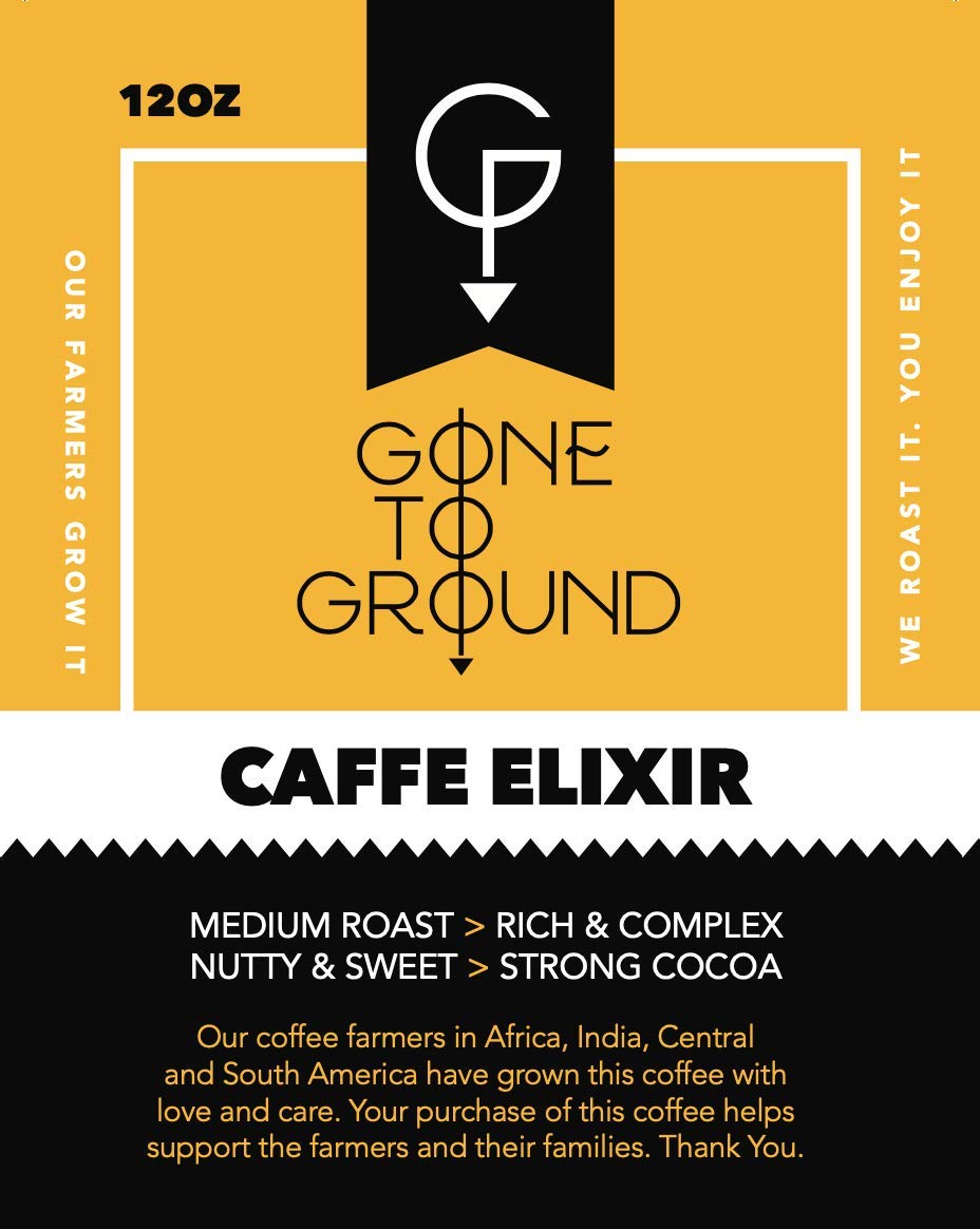 Gone To Ground - Premium Medium & Dark Roast 12 Ounce Ground Coffee Bundle (2 Pack) - Medium Roast Notes: Cocoa, Chocolate, Rich & Complex | Dark Roast Notes: Bold, Full Bodied with Hints of Tobacco