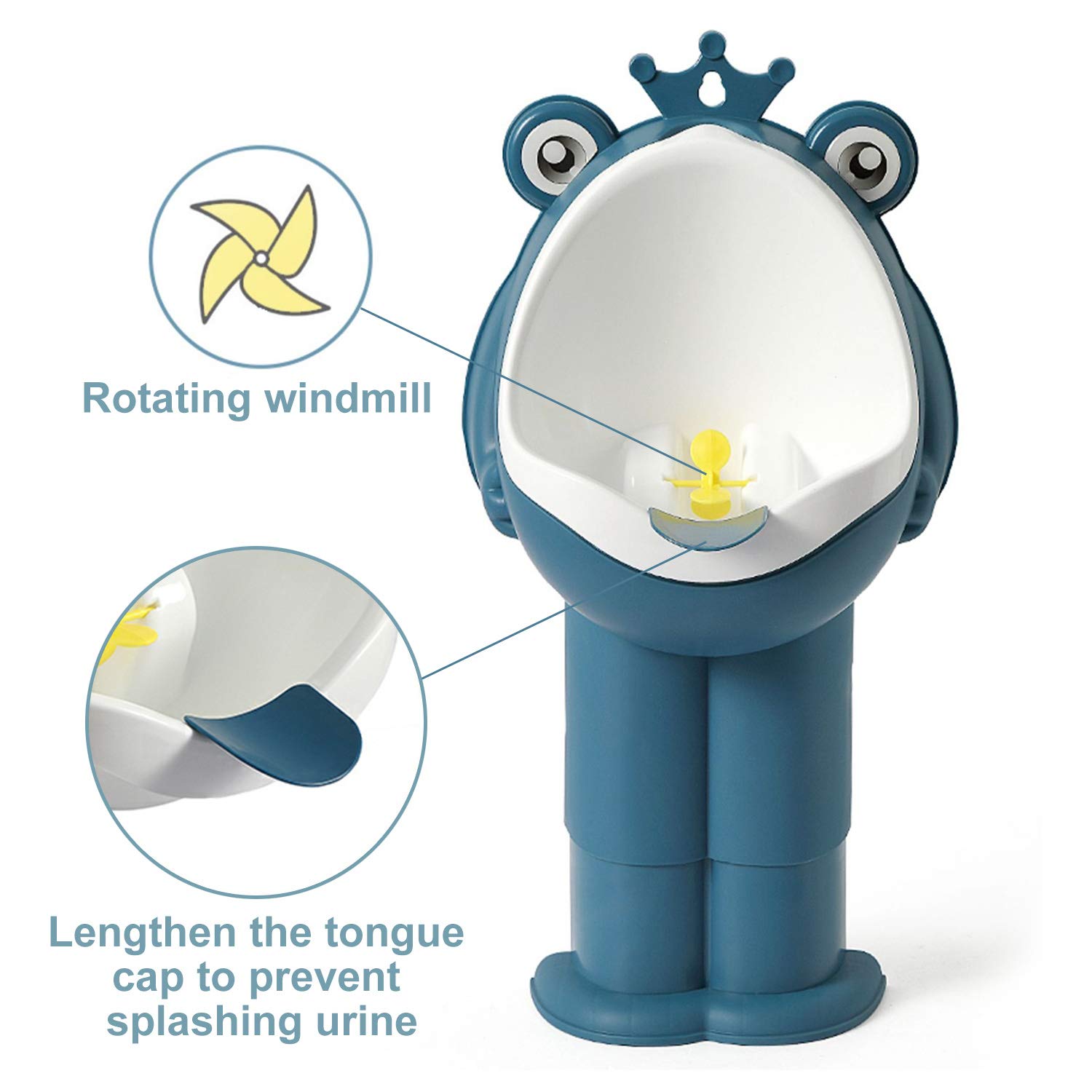 Hallo Potty Training Urinal Boy Urinal Kids Toddler Pee Trainer Bathroom Funny Baby Training Potties(DEEP Blue)