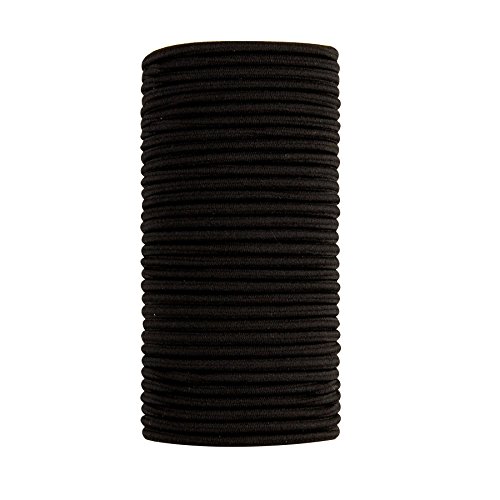 Goody Hair Women's Braided Hair Elastics Black 4mm for Medium Hair, 32 Count (Pack of 1)