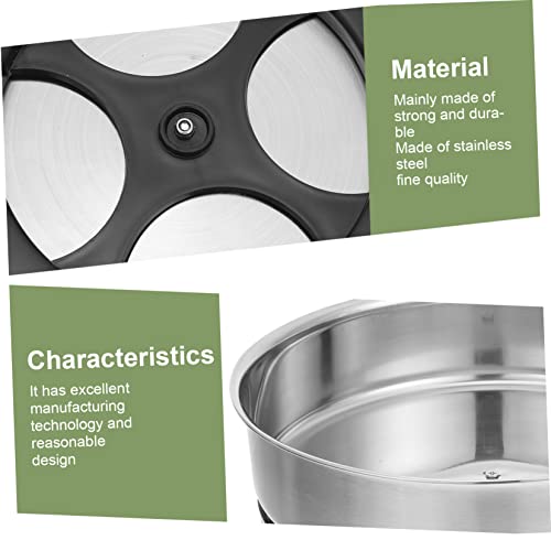 Holibanna 1pc Boxes Rotating Rack Trinket Tray Stainless Steel Container Makeup Pallets Pantry Susan Rotating Rack Household Storage Boxes Non-slip Storage Cases Fruit Containers Food