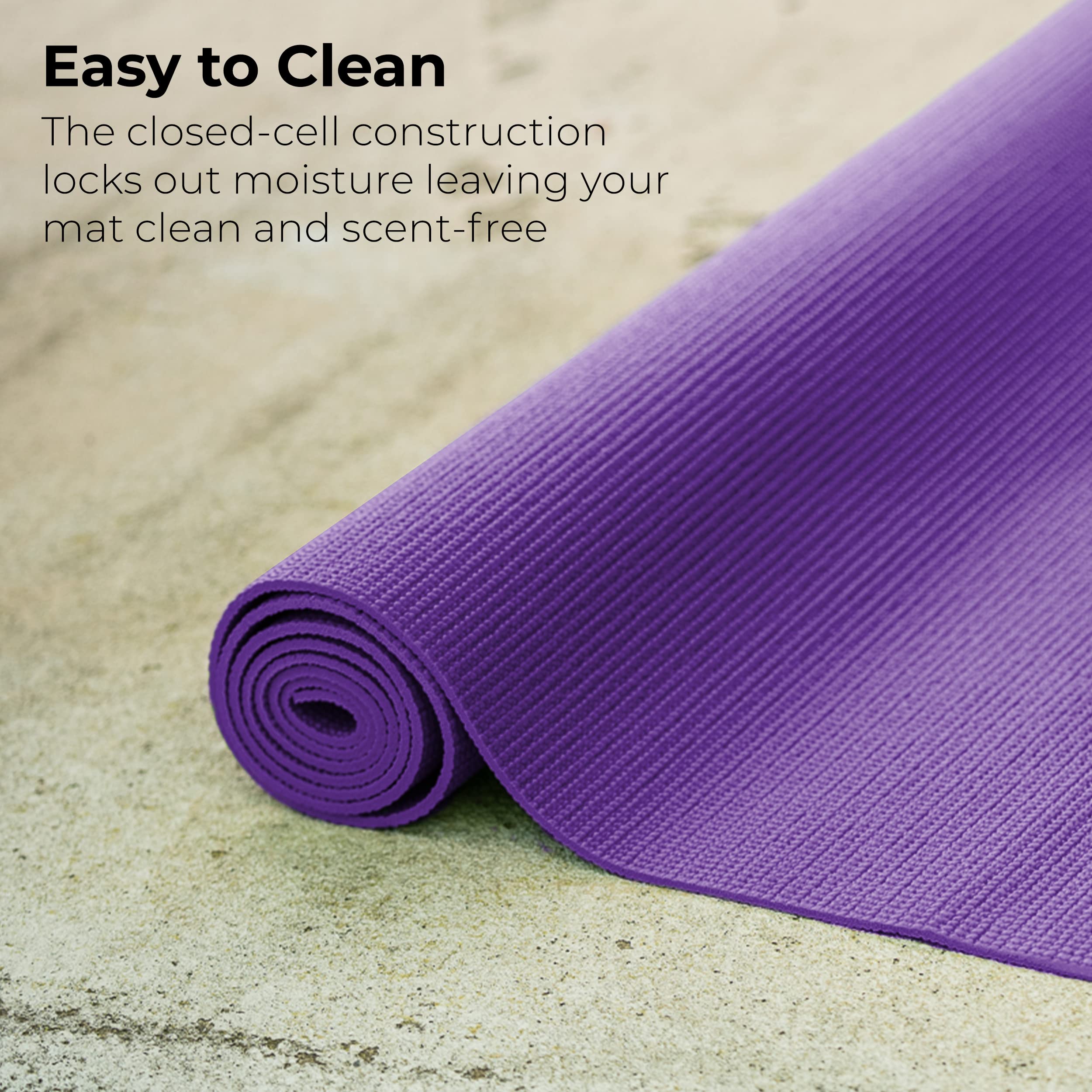 Hello Fit 10-Pack Yoga Mat With Carrying Bags, 68" x 24" Non Slip Exercise Mat, 4mm Thick Gym Mat, Bulk Non Toxic Yoga Mats for Schools and Studios, Assorted