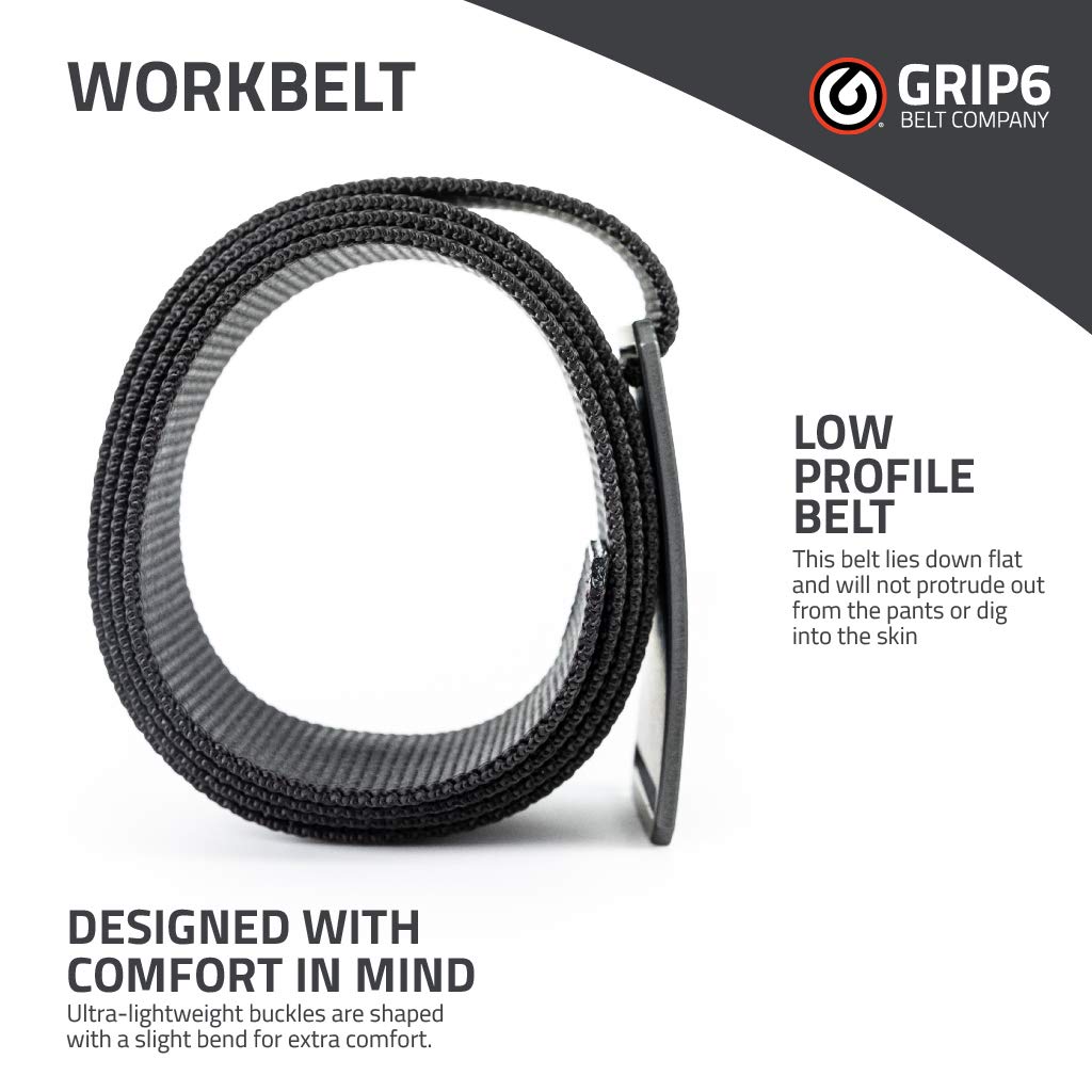 GRIP6 Mens Casual Belt - Adjustable Nylon Belt - Versatile Lifestyle and Tactical Belt for Men