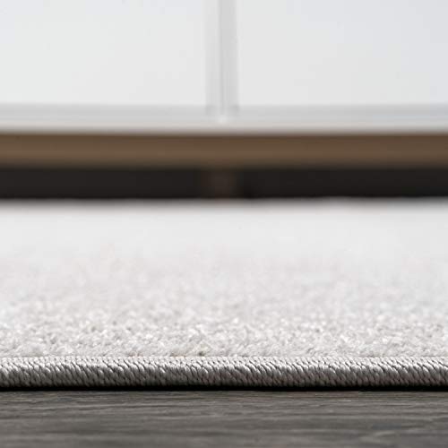 JONATHAN Y SEU100D-4 Haze Solid Low-Pile Indoor Area-Rug Casual Contemporary Solid Traditional Easy -Cleaning Bedroom Kitchen Living Room Non Shedding, 4 ft x 6 ft, Ivory