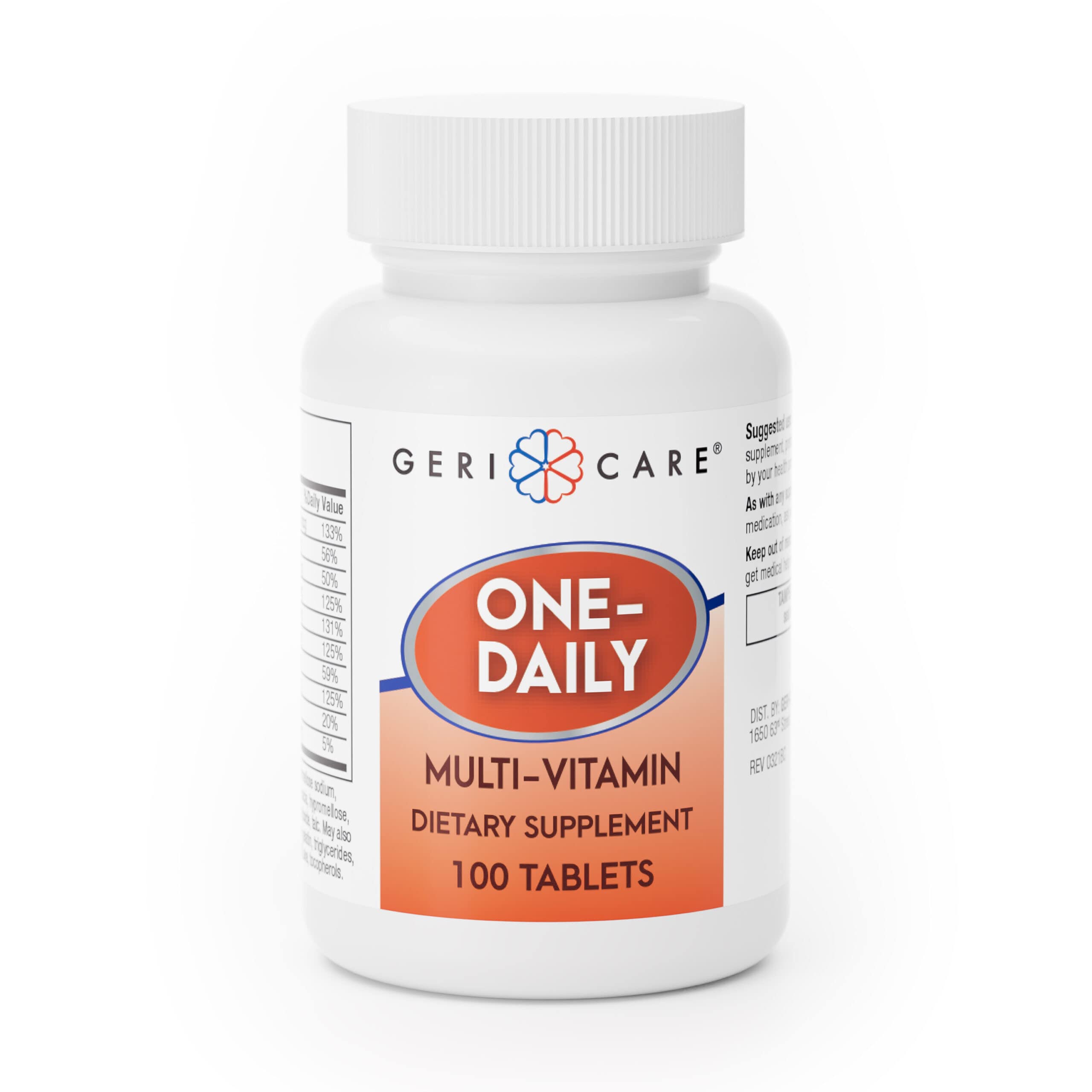 GeriCare One-Daily Multi-Vitamin Tablets Dietary Suplement 100 Count (Pack of 1)