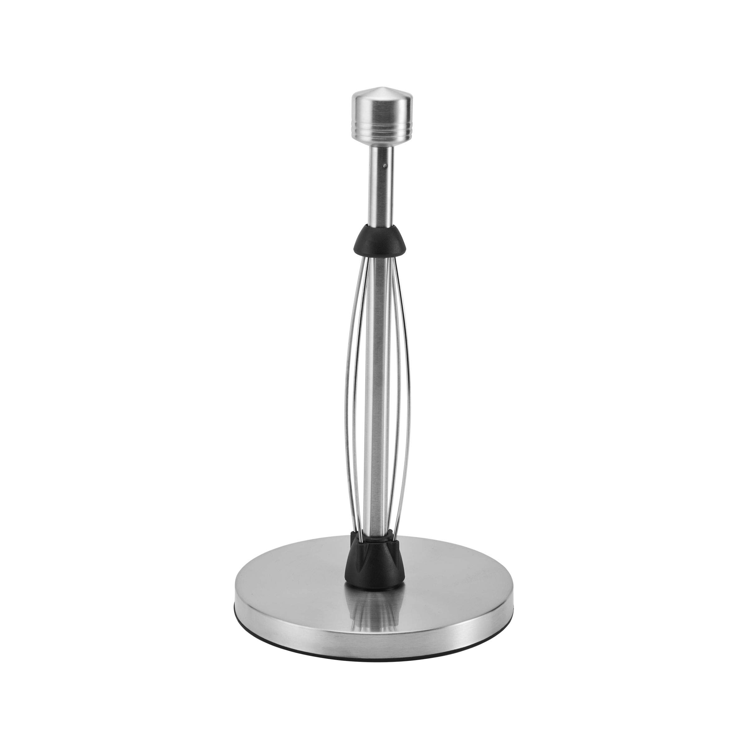 Kamenstein Perfect Tear Low Profile Stainless Steel Countertop Paper Towel Holder, One Handed Pull, No Unraveling, Weighted Base to Prevent Tipping, 13 Inch