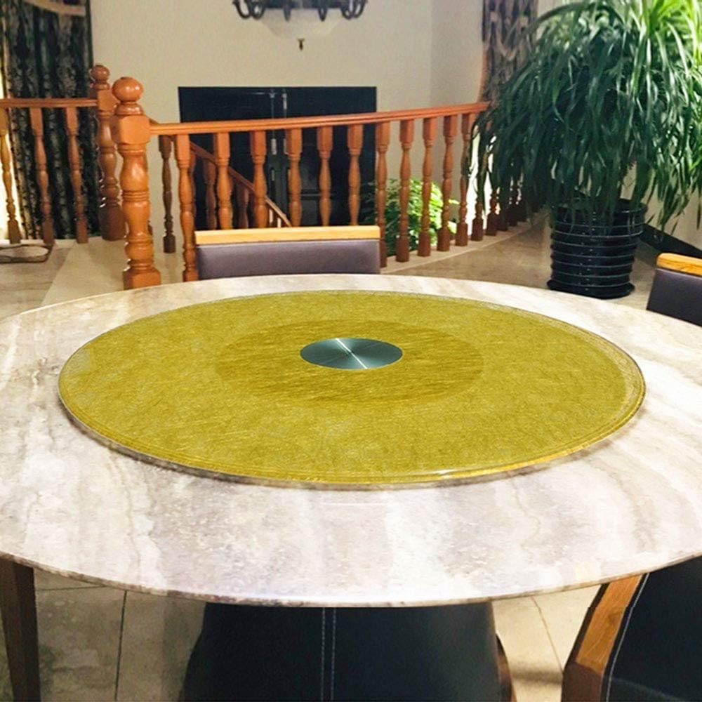 Heavy-dutyTempered Glass Lazy Susan Turntable, Round Rotating Tray For Dining Table, Kitchen Rotatable Service Plate, Restaurant Rotating Turntable (Color : Plastic Steel, Size : 70CM/27.5in)