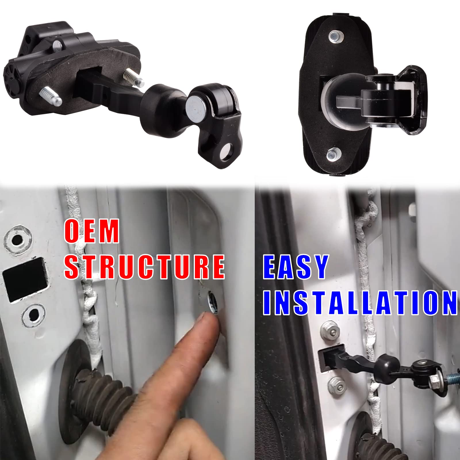 GrteRokky Door check arm Compatible for Ford F150 2009-14 Lincoln Mark 2010-14 Front Left&Right Door check assembly replacement 9L3Z1522886A