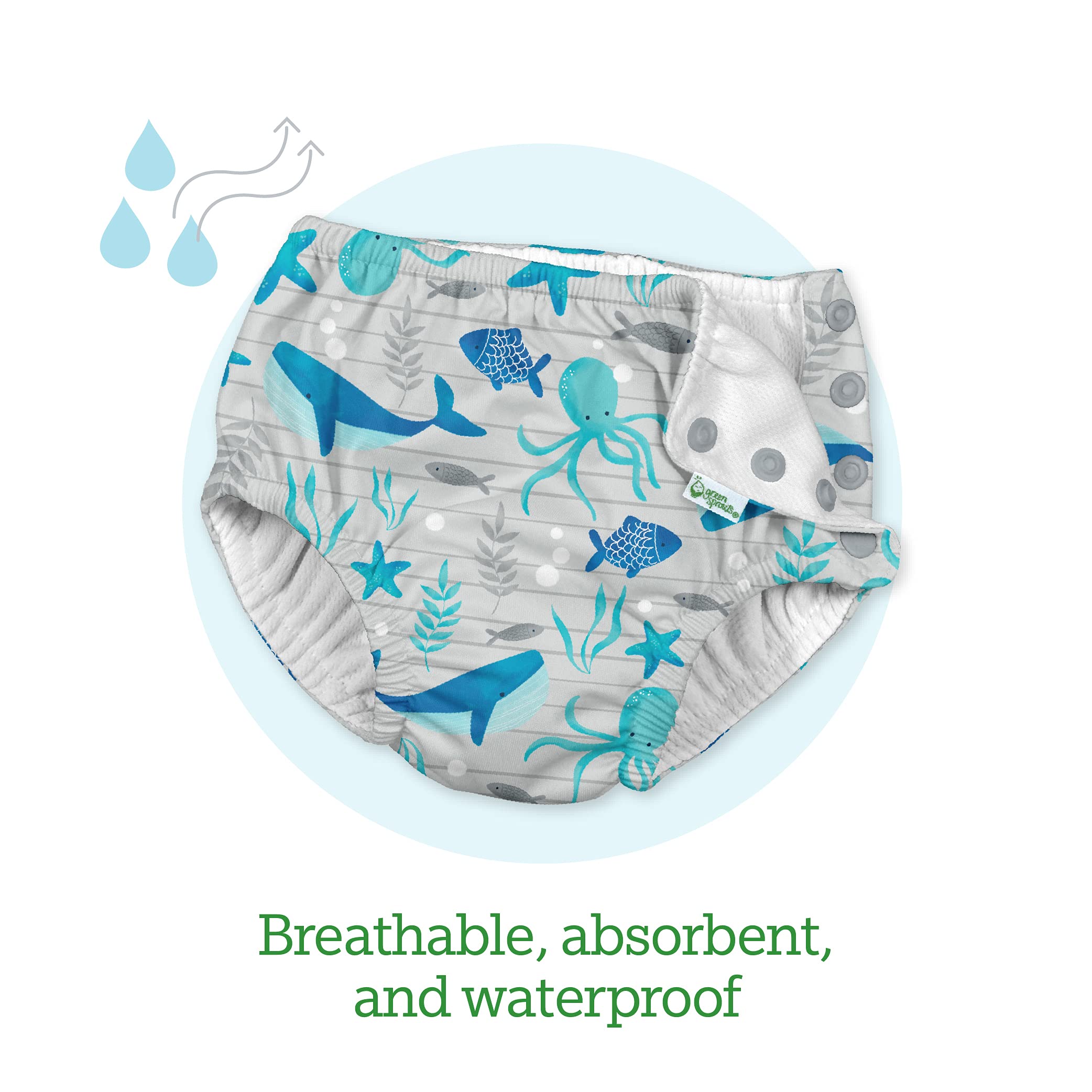 i Play (2 Pack) Girls Reusable Absorbent Baby Swim Diapers - Swimming Suit Bottom | No Other Diaper Necessary Coral 4T