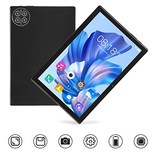 HEEPDD 10 Inch Smart Tablet, Portable 12GB RAM 256GB ROM Smart Tablet 10000mAh Dual Speaker Octa Core CPU 5.0 (Black)