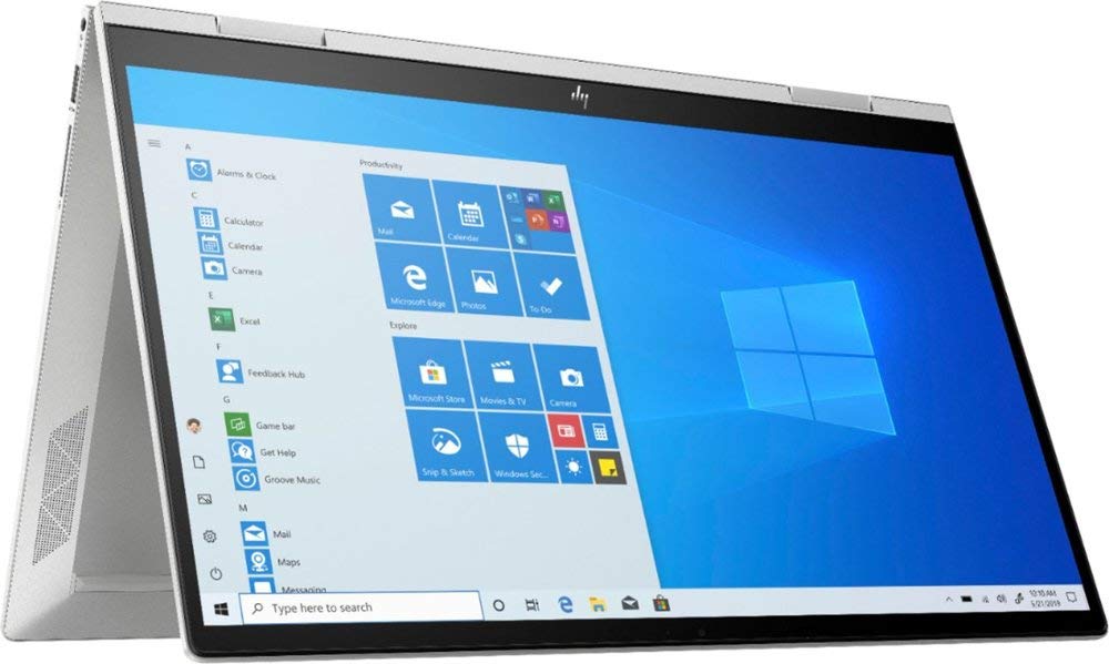 HP Envy x360 2-in-1 Laptop, 15.6" Full HD Touchscreen, 10th Gen Intel Core i7 Processor, 12GB Memory, 512GB PCIe NVMe SSD, Wi-Fi, HDMI, Backlit Keyboard, Windows 10 Home, Silver (i7-1065G7 Processor)