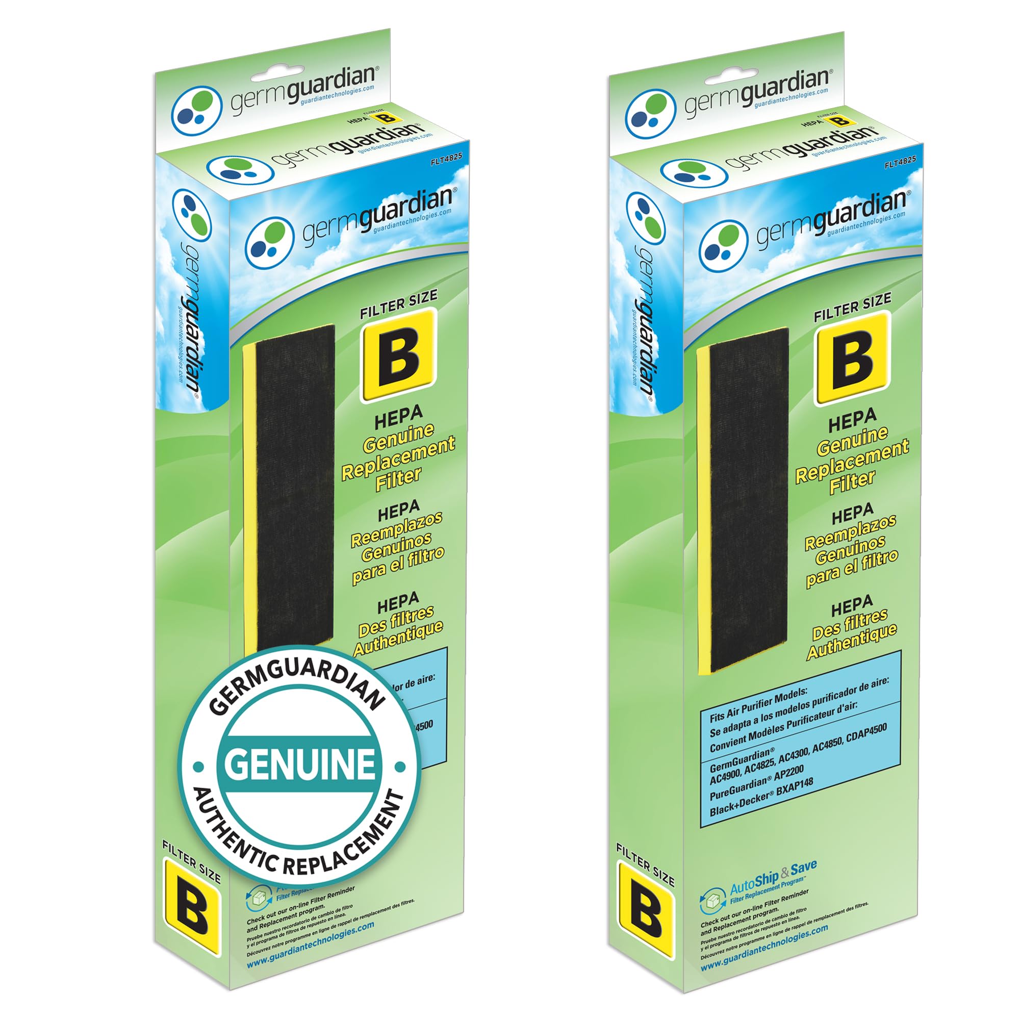 GermGuardian Air Purifier Filter FLT4825 Genuine HEPA Replacement Filter B & Guardian Technologies GermGuardian Air Purifier Filter FLT4100 Genuine HEPA Replacement Filter E