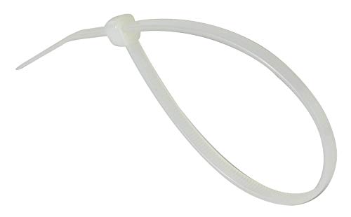 GTSE 12 Inch White/Clear Zip Ties, 100 Pack, 40lb Strength, UV Resistant Long Nylon Cable Ties, Self-Locking 12" Tie Wraps