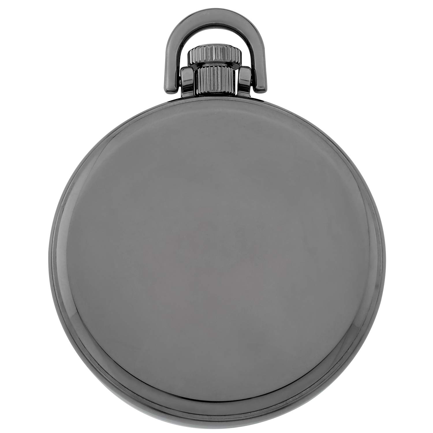 Gotham Men's Gun-Plated Stainless Steel Mechanical Hand Wind Railroad Style Pocket Watch # GWC14108B