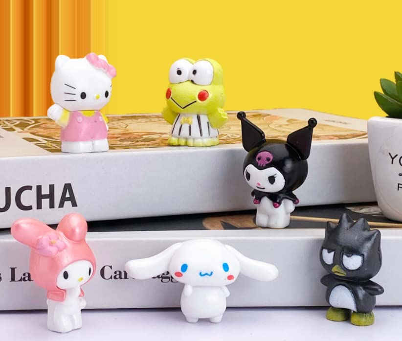 HORNO 6 pcs Cute Lovely Mini Animal Figure For Cake Topper,Garden Cake Decoration,Plant Etc.