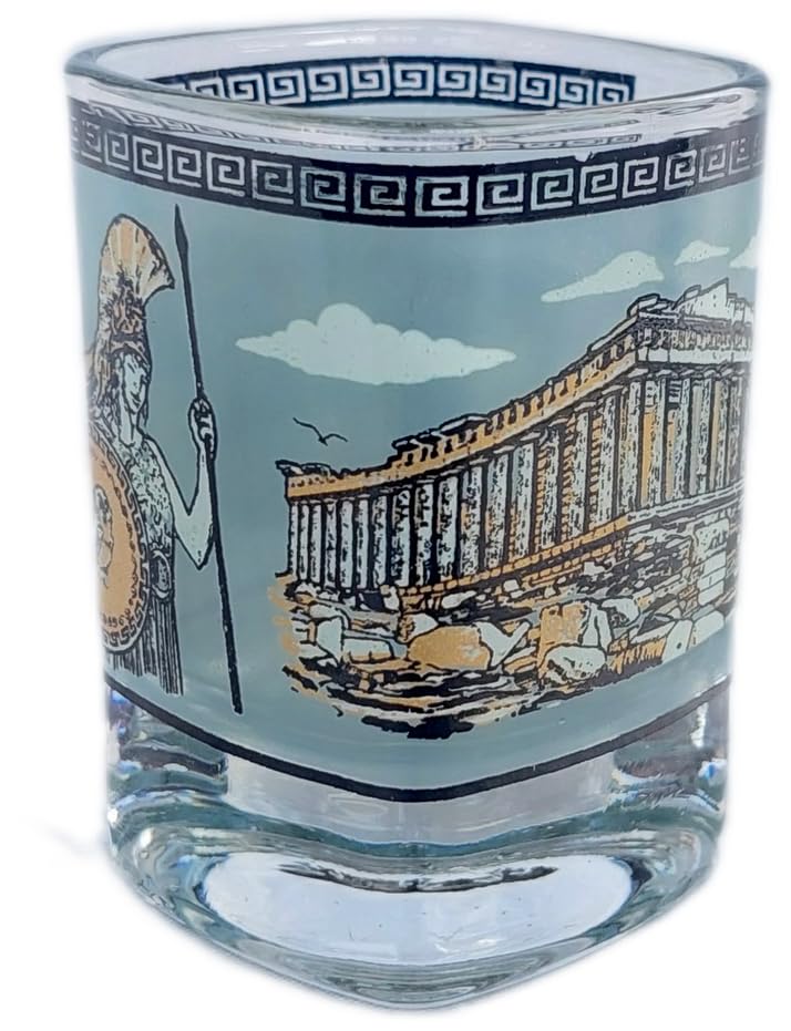 holyland souvenir New Shot Glass Greek Greece Attica Tequila glass Greece Acropolis Parthenon