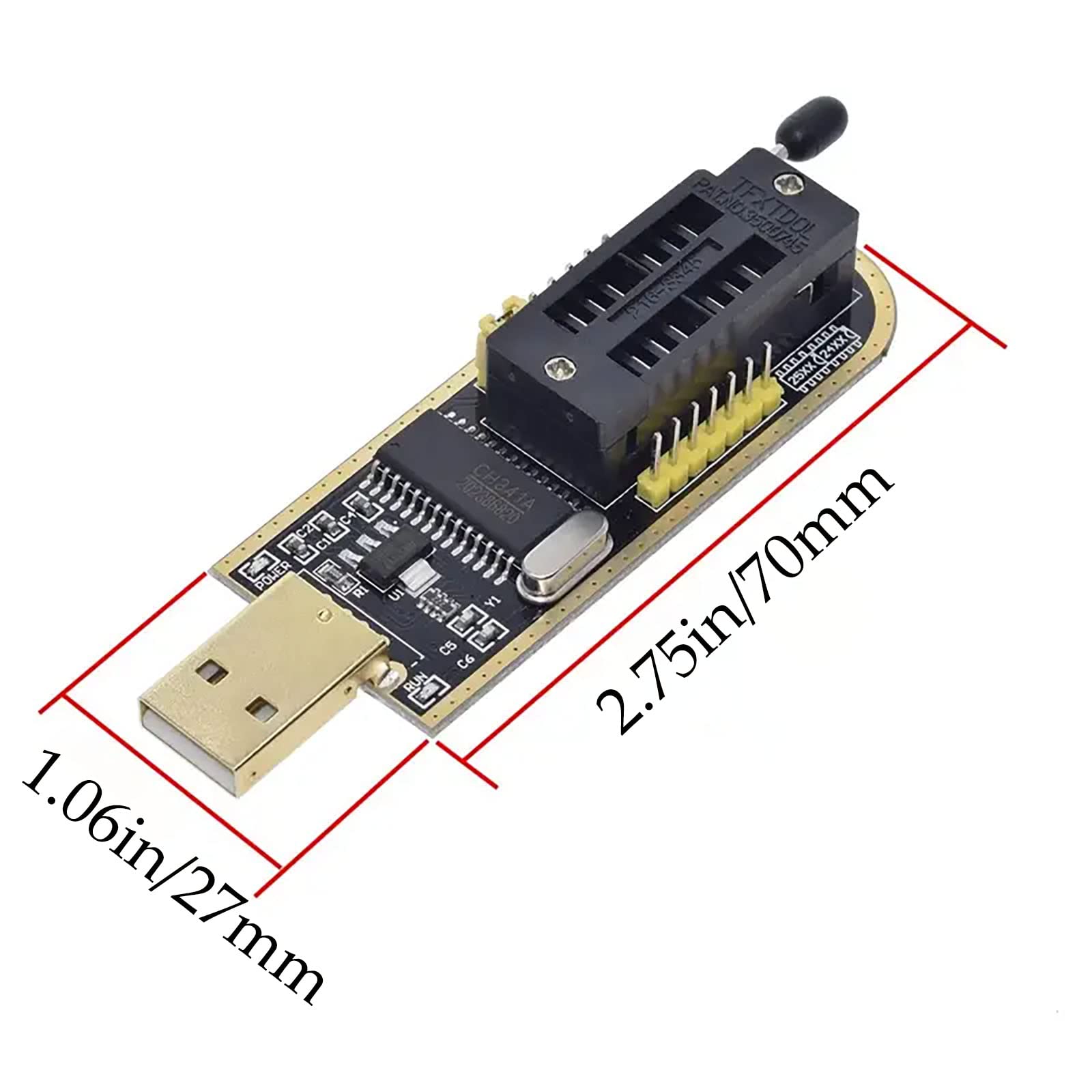 LICOME Programmer Gadgets for Raspberry Pie Arduino Computer CH341A Accessories BIOS SPI EEPROM Flash Adpter 93CXX/25CXX /24CXX SOP8 DIP8 (ch341a-programmer-sets)